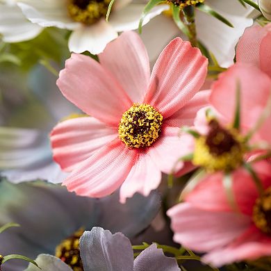 Sullivan's Artificial 14" Colored Cosmos Bush Bundle Bouquets 3-Piece Set
