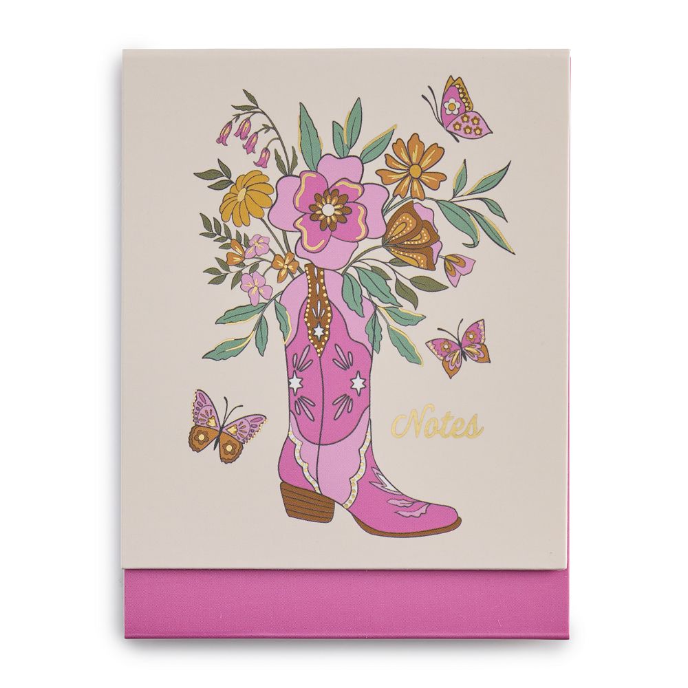 Punch Studio Floral Boot Pocket Notepad