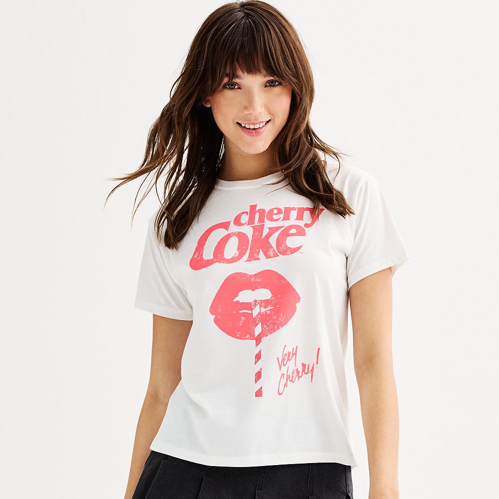 Juniors' Cherry Coke Very Cherry Graphic Tee