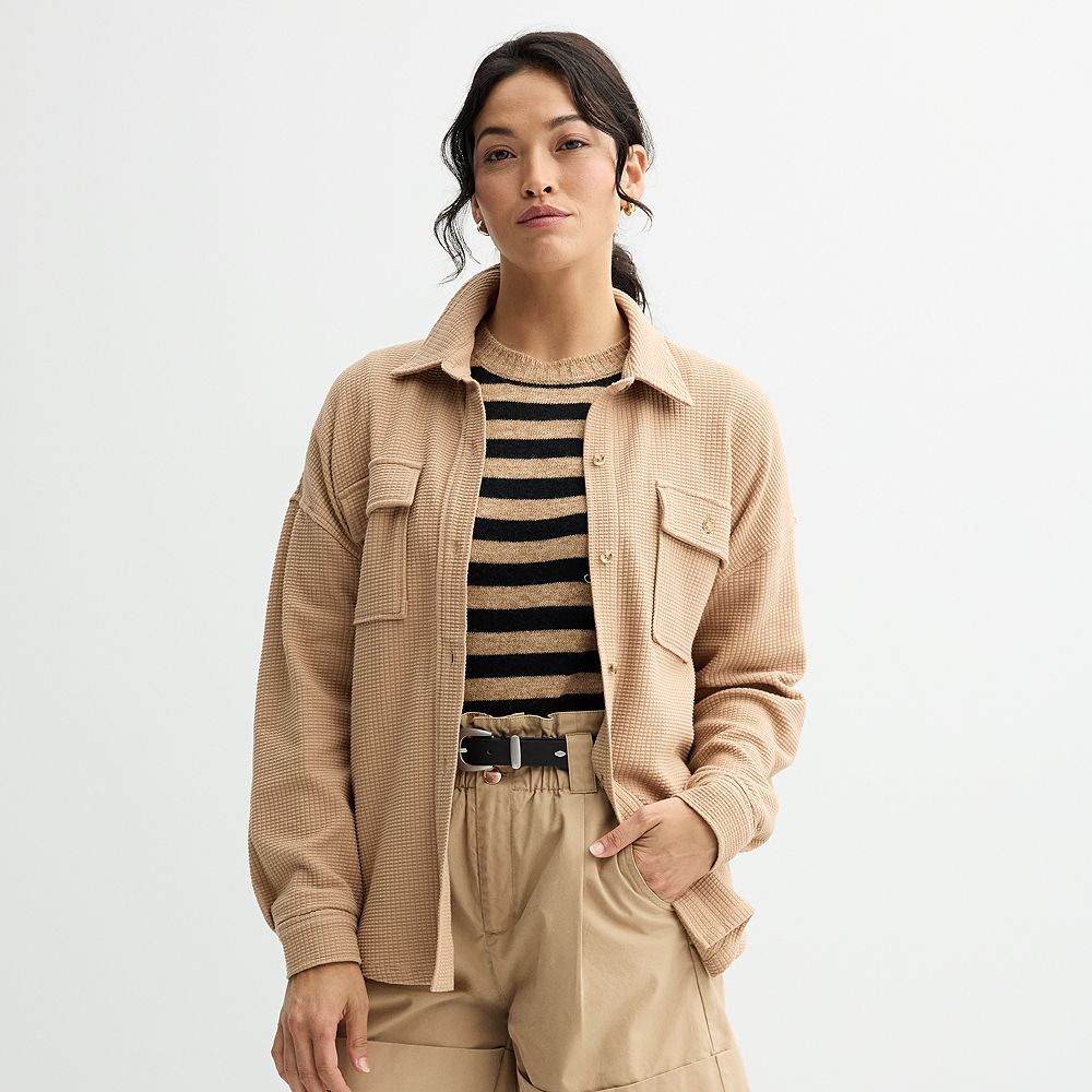 Women's Sonoma Goods For Life® Waffle Knit Shacket
