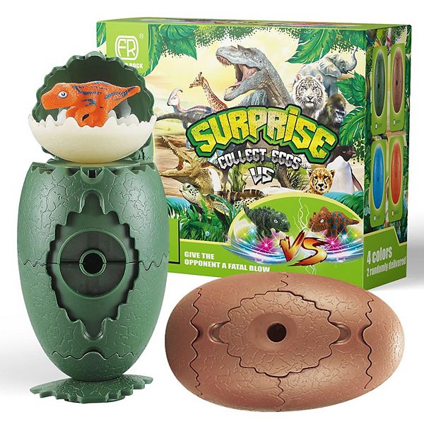 Light Up Dinosaur Spinning Egg Toys - Dino Eggs Battle Games Gift For ...