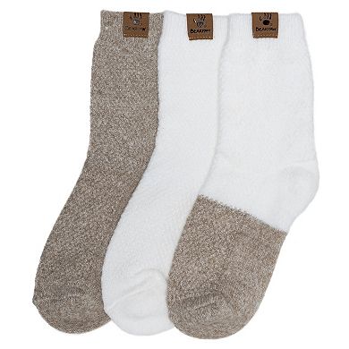 Women's Bearpaw 3-Pack Colorblock Textured Anklet Socks