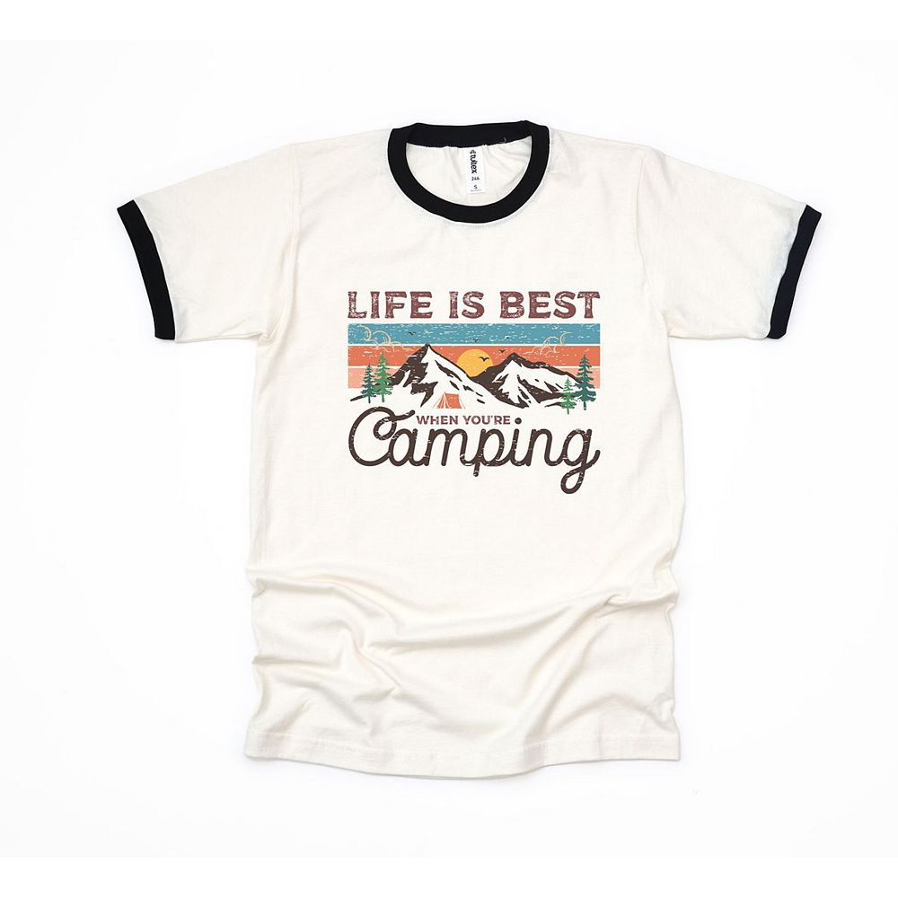 Life Is Best When You're Camping Ringer Tee