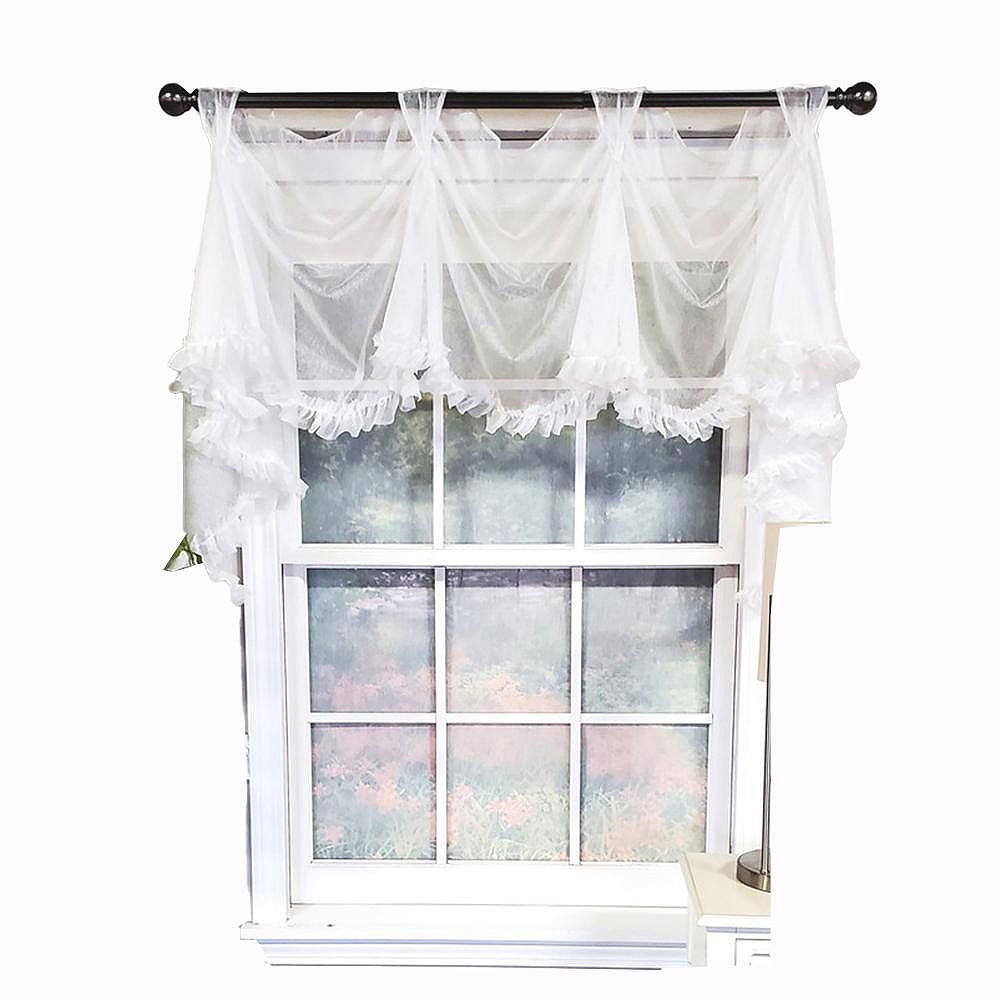 Luxurious Modern Design Classic Sheers Victory Swag 3-scoop Window Valance