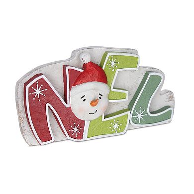 Joy/Snow/Noel Sign (Set of 3) 7"L x 4.25"H Resin