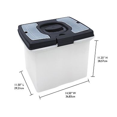 Gracious Living Stackable File Storage Caddy With Accessory Compartment ...