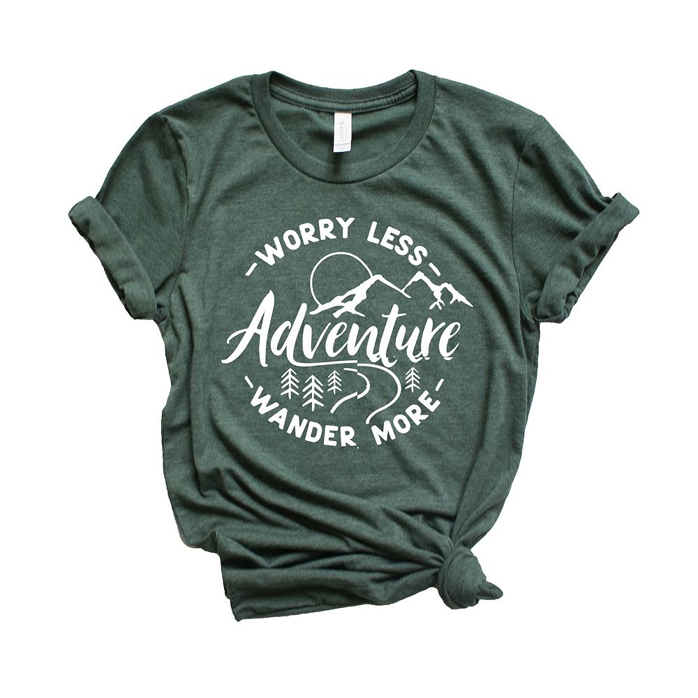 Worry Less Wander More Short Sleeve Graphic Tee