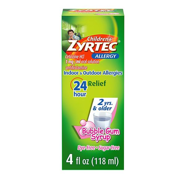 Children's Zyrtec® 24 Hour Allergy Relief Syrup, Grape Flavor, 8 fl. oz