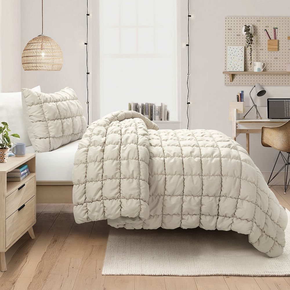 Lush Decor Puff Quilted Comforter & Shams Set
