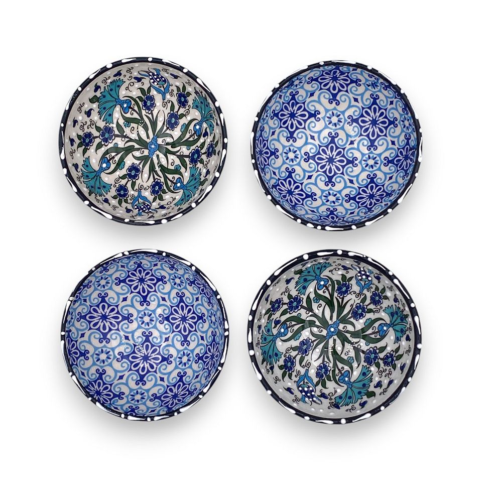 Discover Europe - Made In Turkey Nakkas Cini 4-Pack Tid Bit Dishes