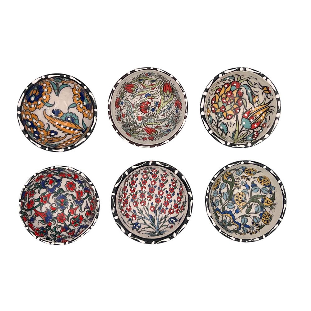Discover Europe - Made in Turkey Nakkas Cini 6-Piece Tidbit Dish Set