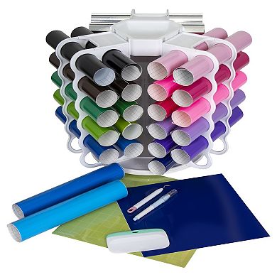 Artbin Rotating Vinyl Storage Tower Sheet Organizer, 36 Vinyl Rolls ...