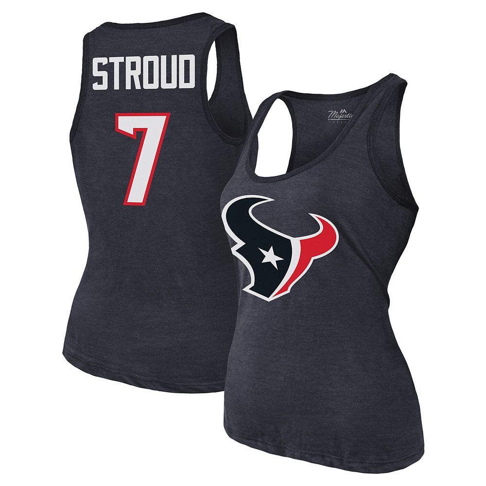 Women's Majestic Threads C.J. Stroud Navy Houston Texans Name & Number ...