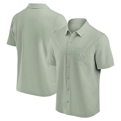 Men's Fanatics Signature Green Oakland Athletics Front Office Button-Up ...