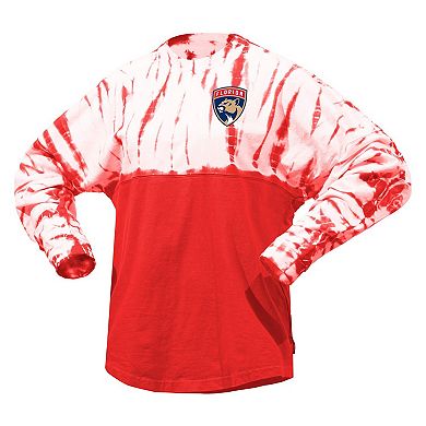 Unisex Spirit Jersey Red Florida Panthers Crystal Half Dye Long Sleeve ...