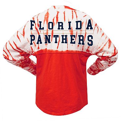Unisex Spirit Jersey Red Florida Panthers Crystal Half Dye Long Sleeve ...