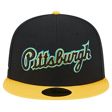 Men's New Era Black Pittsburgh Pirates Retro Spring Training 59FIFTY ...