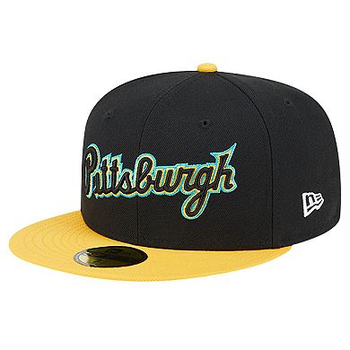 Men's New Era Black Pittsburgh Pirates Retro Spring Training 59FIFTY ...