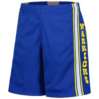 Youth Mitchell & Ness Royal Golden State Warriors Hardwood Classics Swingman Shorts