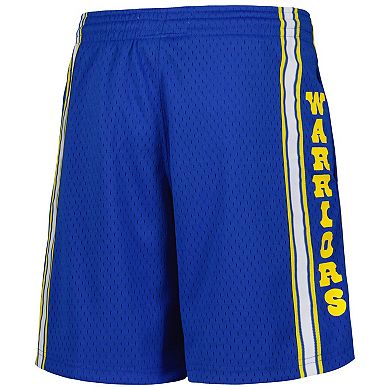 Youth Mitchell & Ness Royal Golden State Warriors Hardwood Classics Swingman Shorts