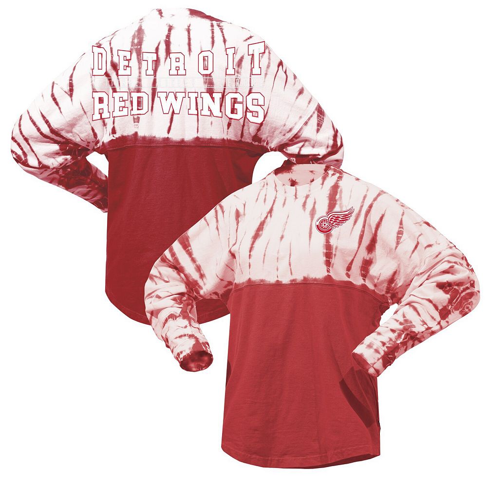 Unisex Spirit Jersey Red Detroit Red Wings Crystal Half Dye Long Sleeve ...