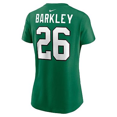 Women's Nike Saquon Barkley Kelly Green Philadelphia Eagles Player Name ...