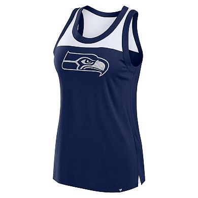 Women's Fanatics College Navy Seattle Seahawks Sequin Tank Top