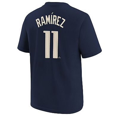 Youth Nike Jose Ramirez Navy Cleveland Guardians 2024 City Connect Name ...
