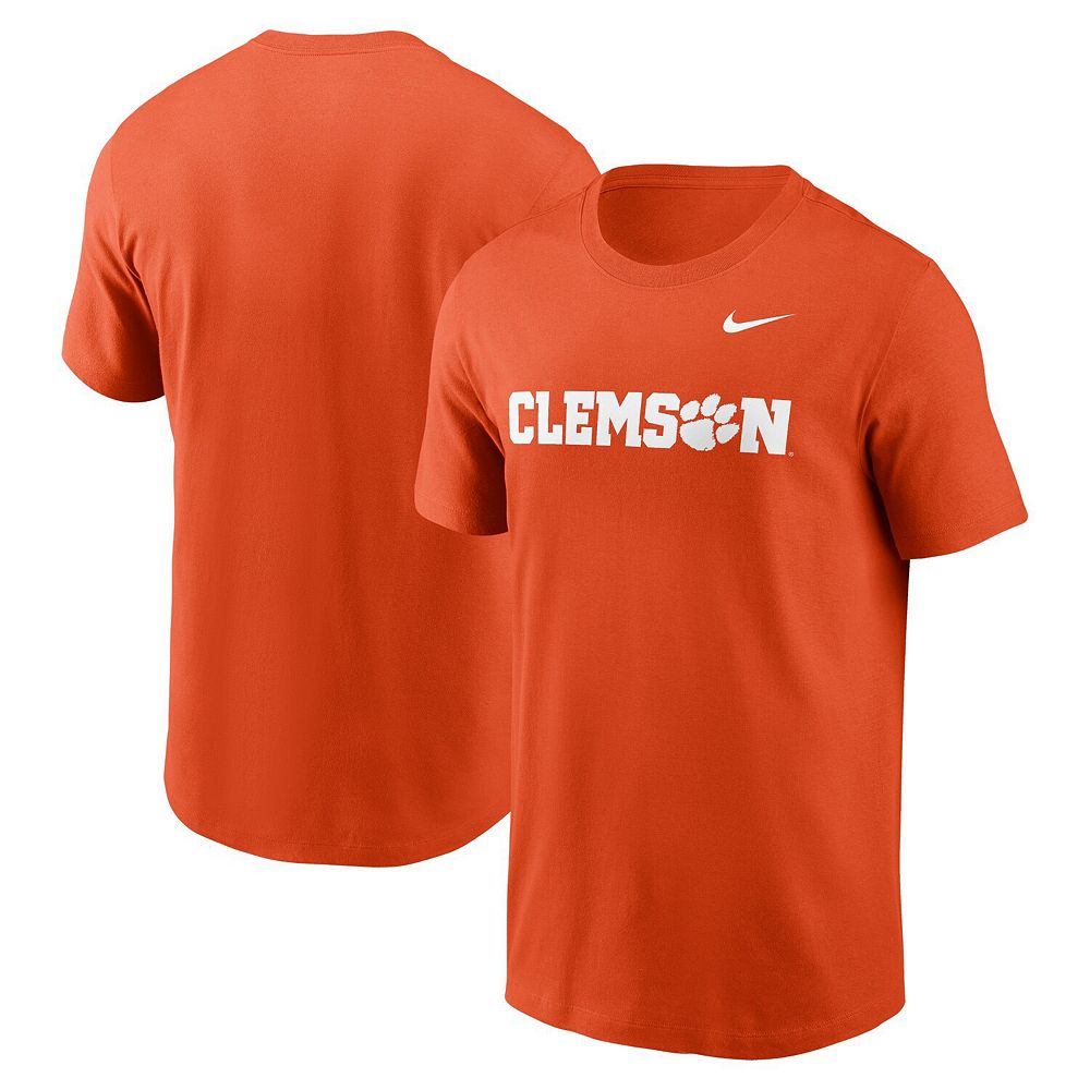 Men's Nike Orange Clemson Tigers Primetime Wordmark T-Shirt