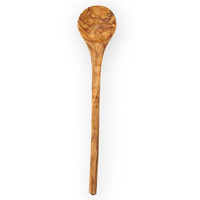 Olive Wood Round Cooking Spoon 12"