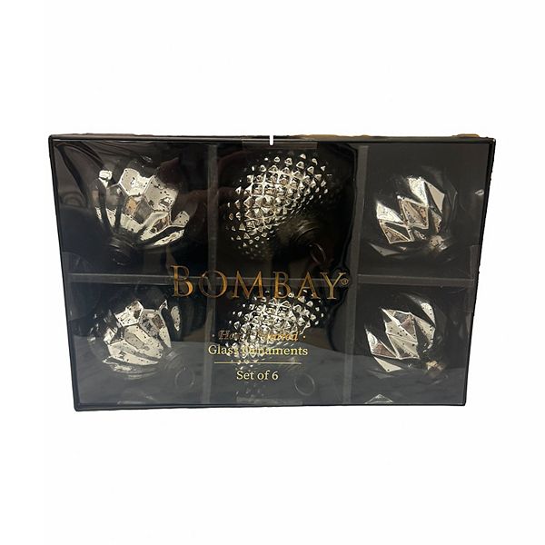 Bombay 6-Pack Glass Ornament Set