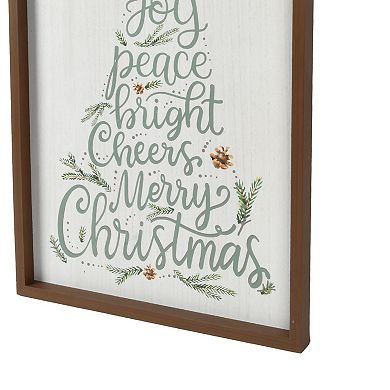 Christmas Tree Caption Box Word Art Wall Decor