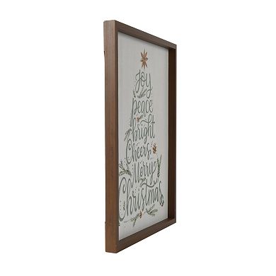Christmas Tree Caption Box Word Art Wall Decor