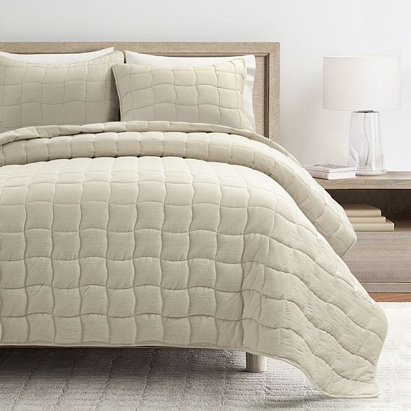 Lush Decor Cloud Gauze Neutral Quilt Set