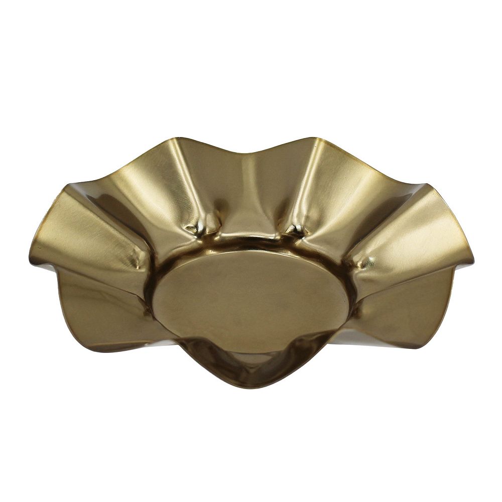 Everyday Decor Mini Ruffle Metal Bowl