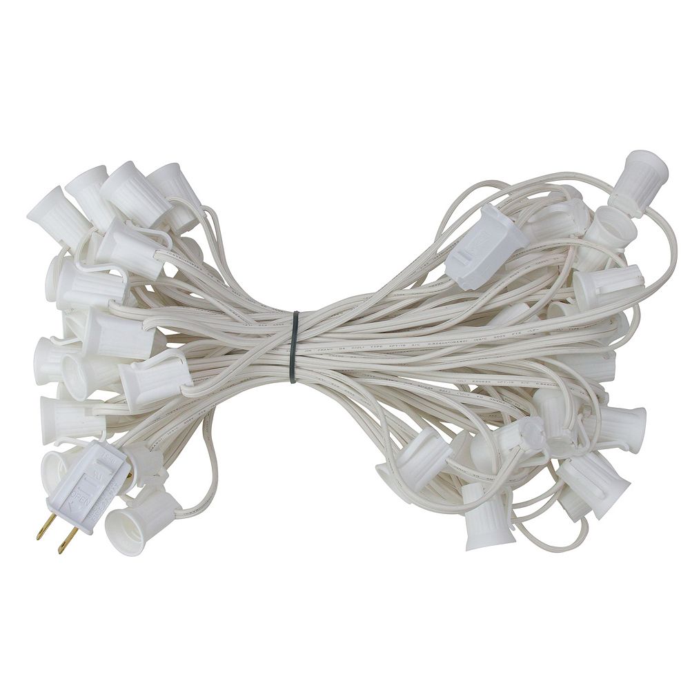 Northlight 50-ft. C9 White Christmas Light Socket Set