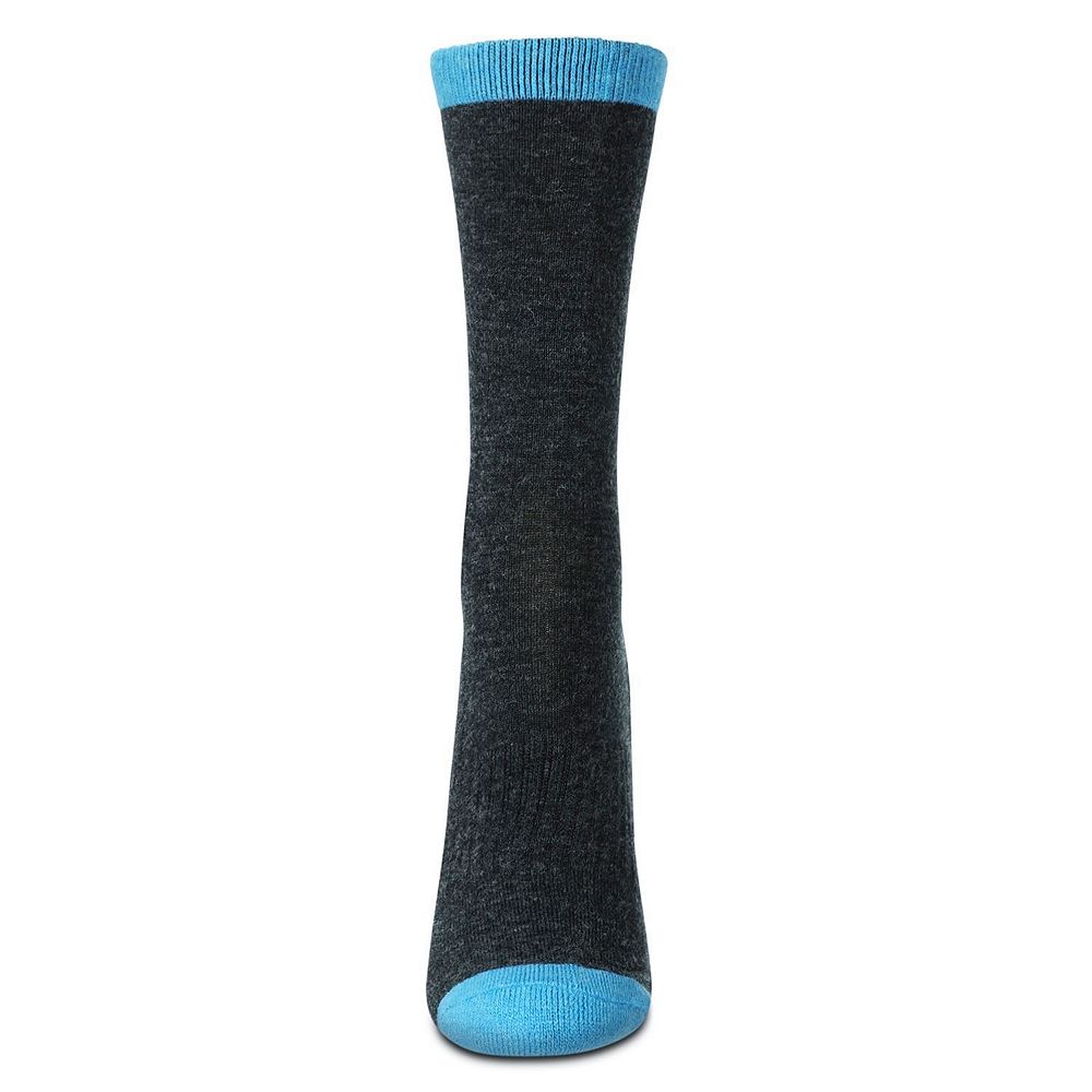 Tipped Solid Half Cushioned Wool Crew Sock