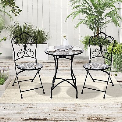24 Diameter Mosaic Tile Bistro Table