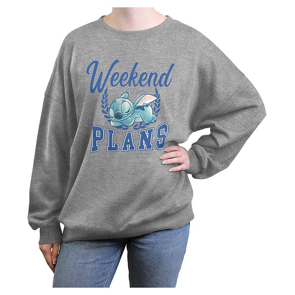 Disney's Lilo & Stitch Weekend Plans Juniors' Oversized Graphic Pullover