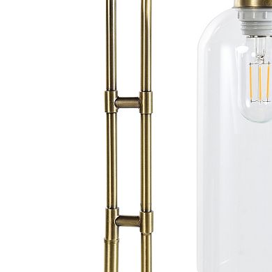 Oro Gold Table Lamp with Clear Lamp Shade