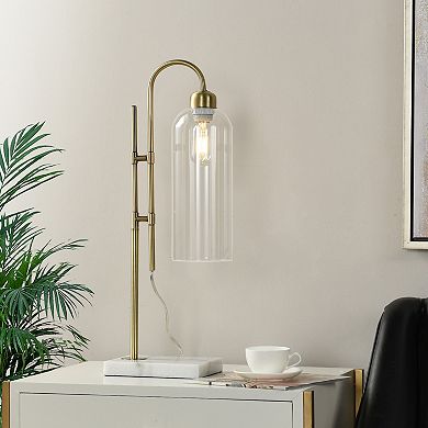 Oro Gold Table Lamp with Clear Lamp Shade