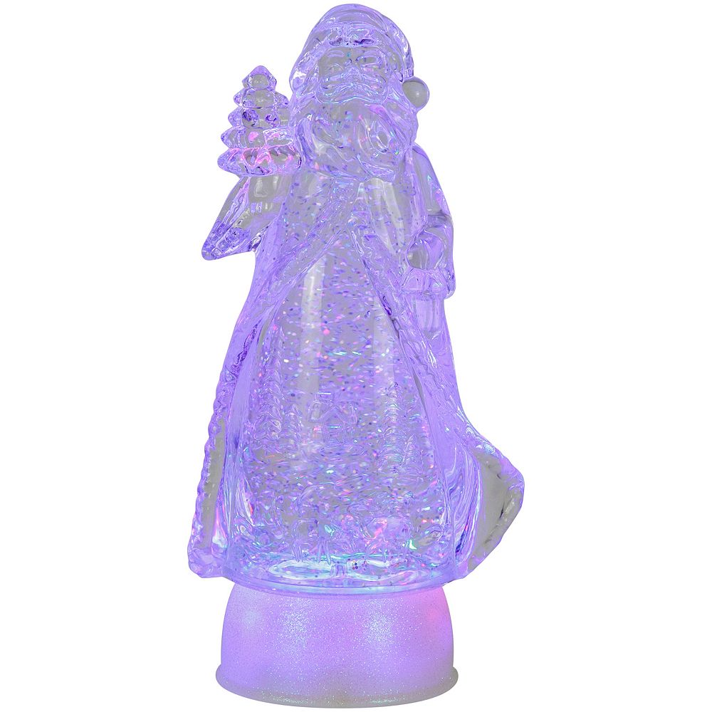 Northlight 10-in. LED Color Changing Acrylic Santa Claus Christmas ...