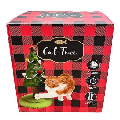 Meow Christmas Tree Cat Scratcher