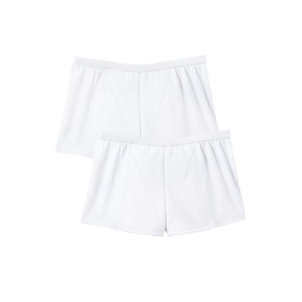 Comfort Choice Plus Size Cotton Incontinence Boy Short 2-Pack