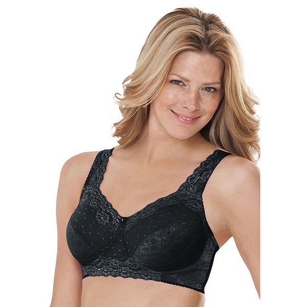 Comfort Choice Women's Plus Size Side Wire Lace Bra
