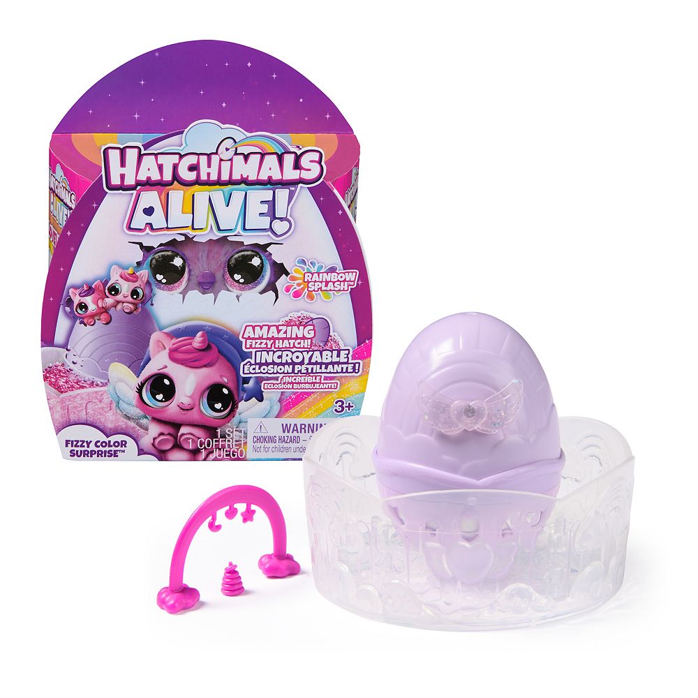 Hatchimals Alive Rainbow Splash Fizzy Color Surprise Toy