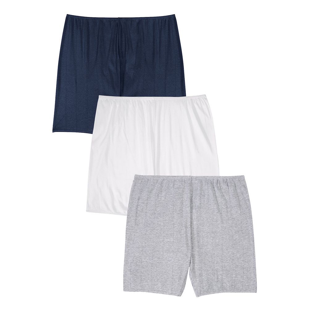 Comfort Choice Plus Size Cotton Bloomer 3-Pack