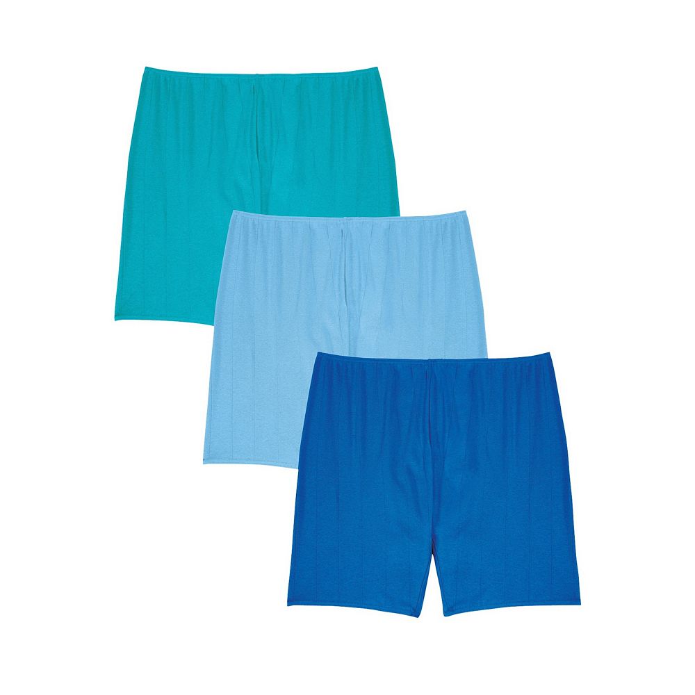 Comfort Choice Plus Size Cotton Bloomer 3-Pack