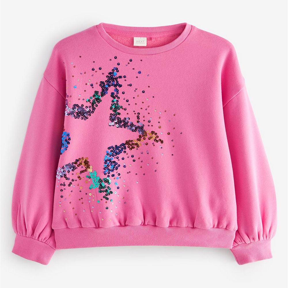 Girls 4-12 NEXT Embroidered Star Crew Neck Sweat Shirt