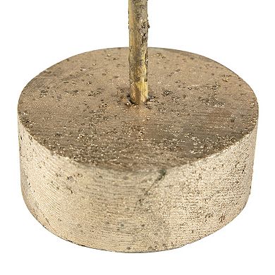 Northlight 18" Layered Bronze Tree with Wood Base Christmas Decoration